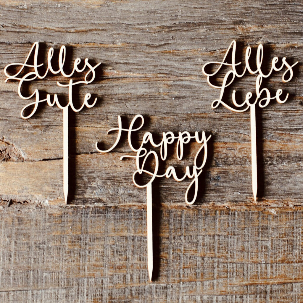 Cake Topper Mini, Kuchenstecker, Dekoidee Kuchen – Claudia Scheck Trend ...